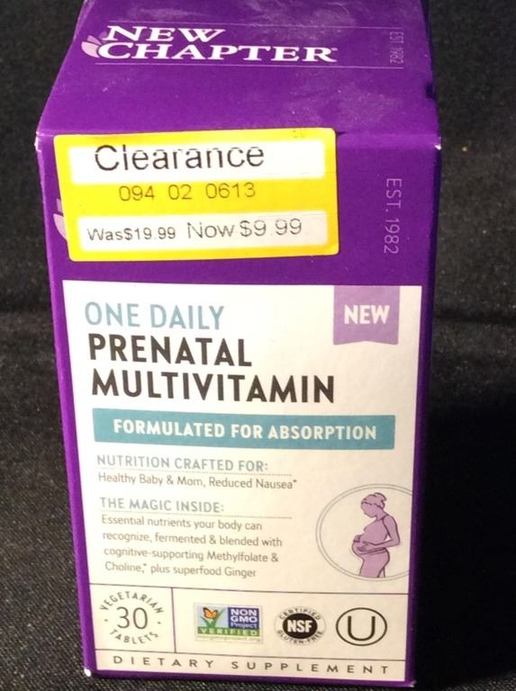 New chapter 1 daily prenatal vitamin 30 tablets