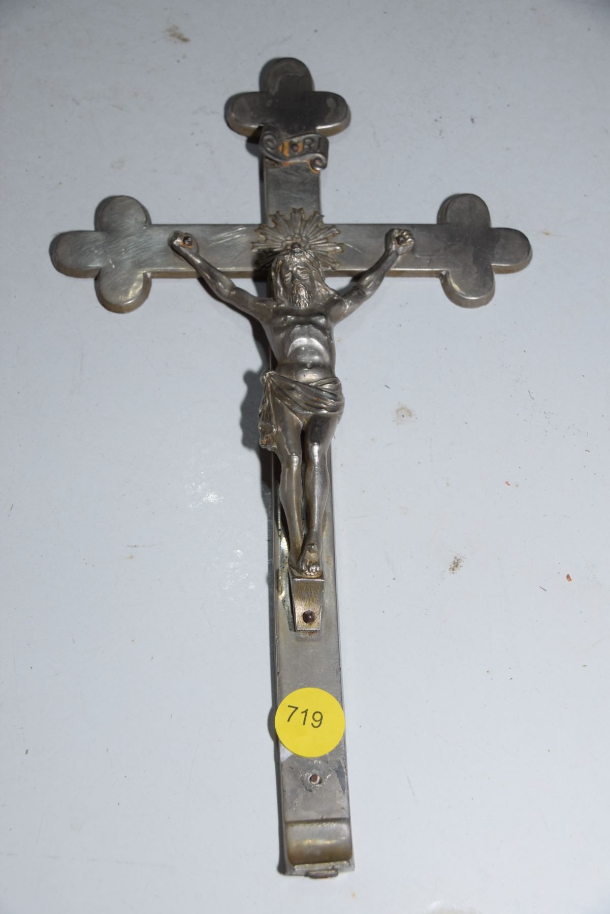 Large Steel Vintage Crucifix - Schmalz Auctions