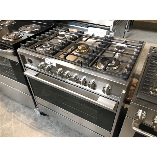 FISHER PAYKEL STAINLESS STEEL 5 BURNER OR36S GAS STOVE Able Auctions fisher-paykel-stainless-steel-5-burner-or36s-gas-stove-able-auctions