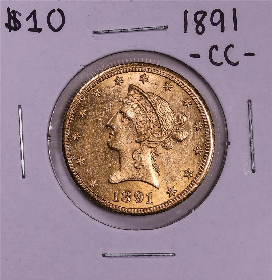 1891-CC $10 Liberty Head Eagle Gold Coin
