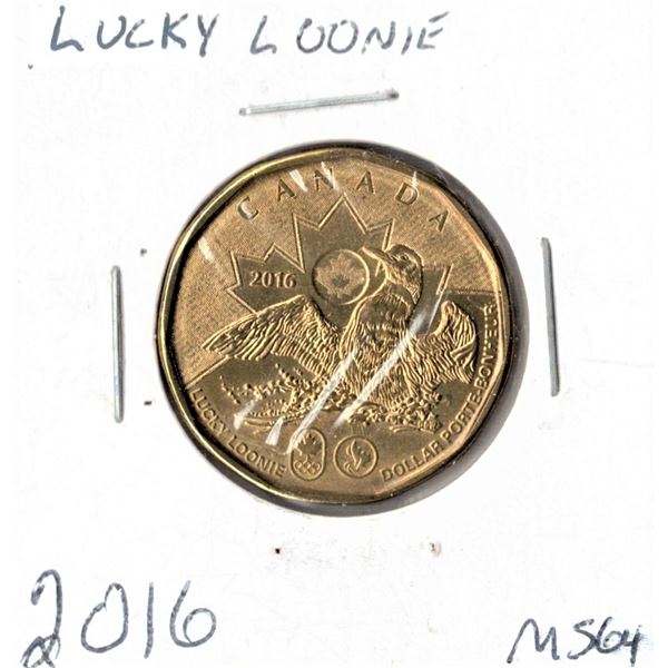 2016 Canadian One Dollar Coin - "Lucky Loonie"