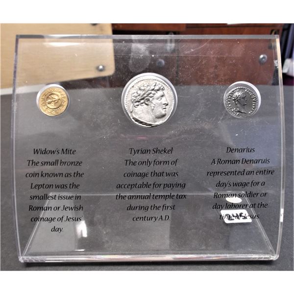 Roman Replica Coins First Century AD in Display