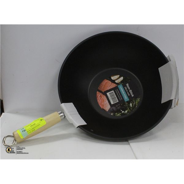 NEW 28CM CARBON STEEL NON-STICK WOK NEW 28CM CARBON STEEL NON-STICK WOK