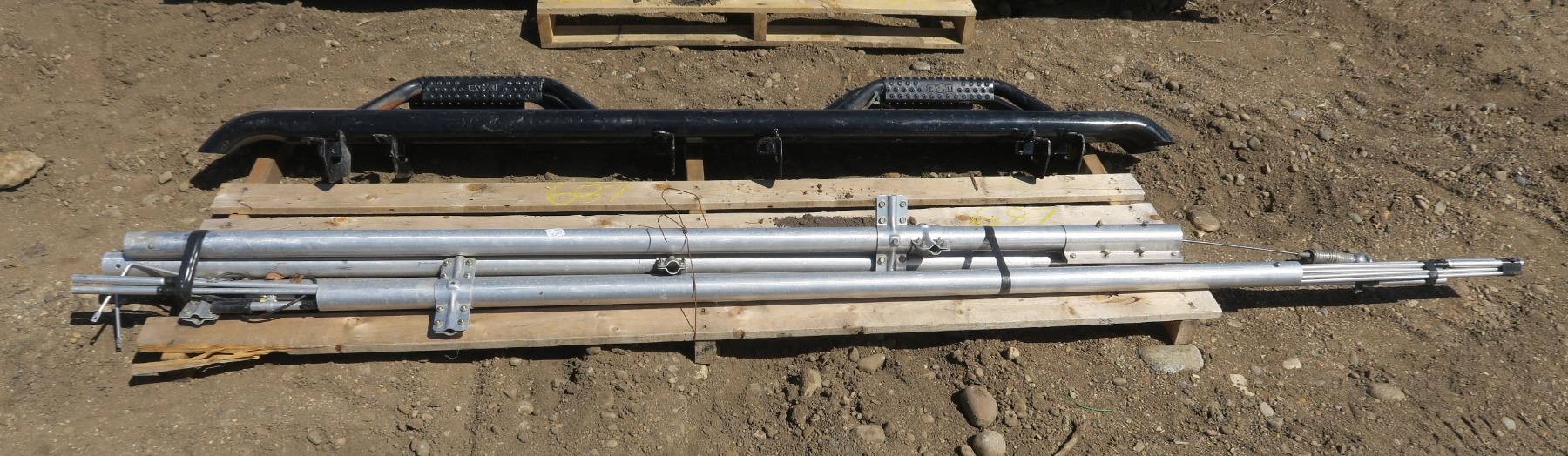 Steel Truck Step Rails (Approx. 7ft end to end) & Assorted Aluminum ...