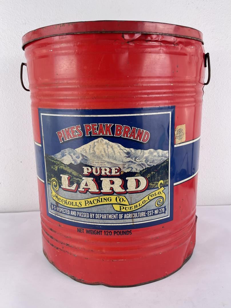 Pikes Peak Brand Pure Lard Tin Can