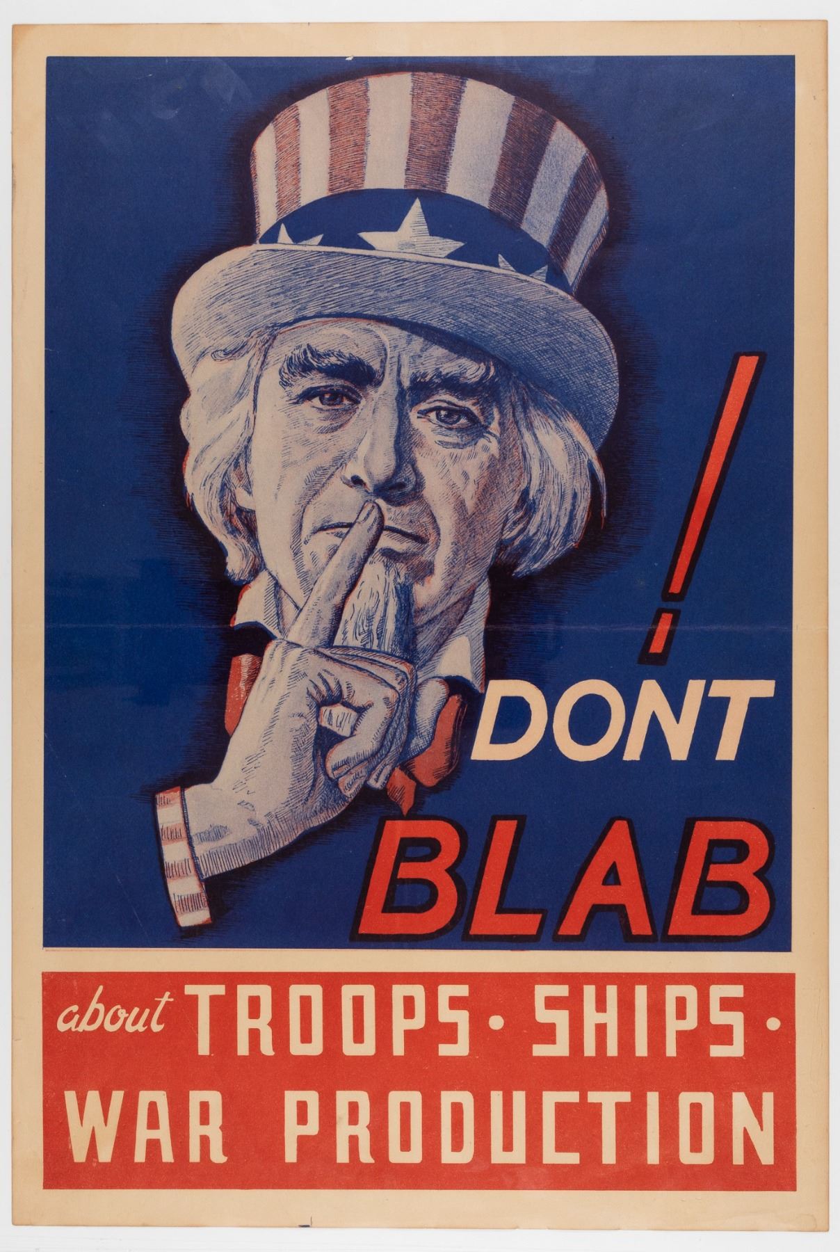 WWII DONT BLAB POSTER
