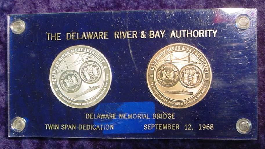 2-Coin Set. The Delaware River Bay Authority Silver