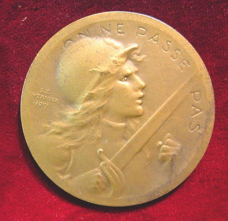 1916 Verdun, France Victory Medal.