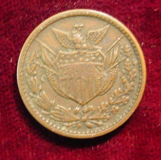 Civil War Token. Shield on Obv. Army & Navy Rev.