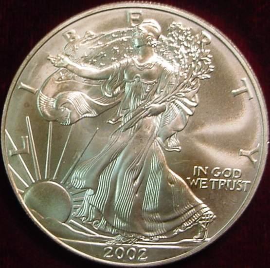 2002 American Eagle Silver Dollar. BU.