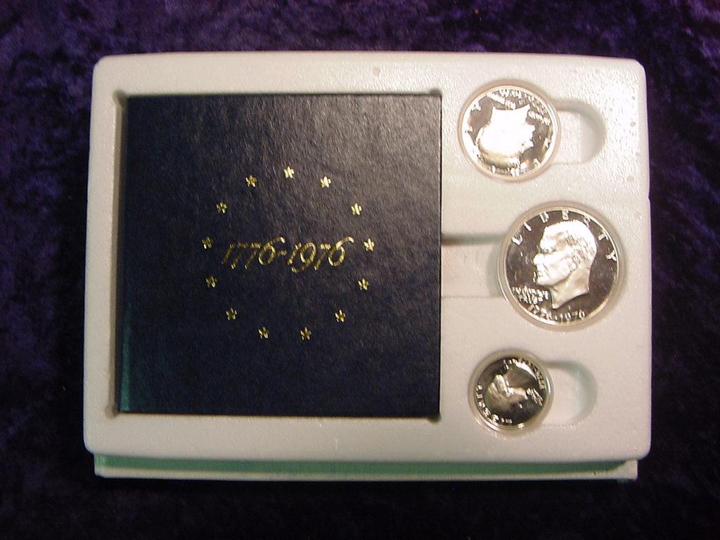 1976 Bicentennial Silver 3-Coin Proof Set.