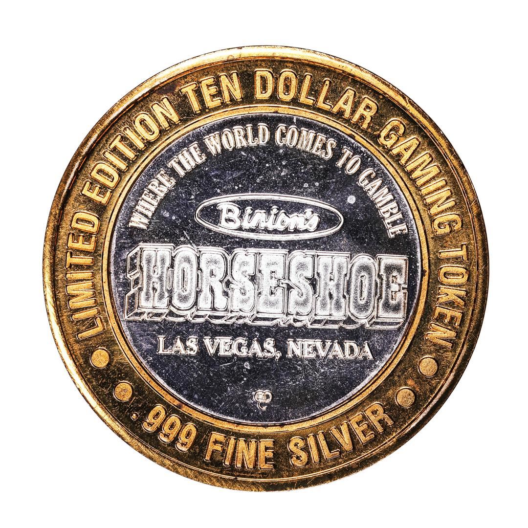 .999 Silver Binion's Horseshoe Las Vegas, NV $10 Casino Limited Edition ... .999 Silver Binion's Horseshoe Las Vegas, NV $10 Casino Limited Edition ...