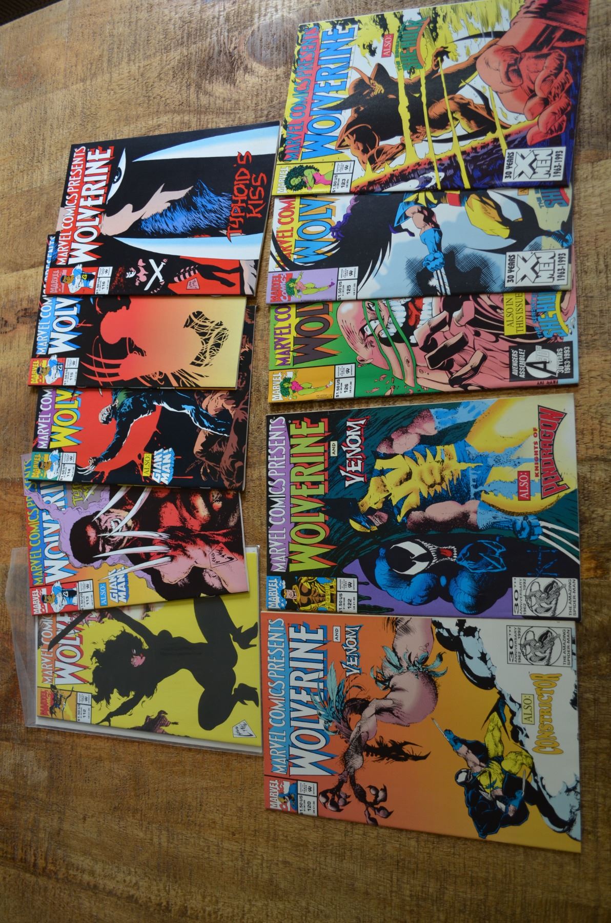 Marvel Comics Presents Wolverine 112-116 120 122 123 125 156