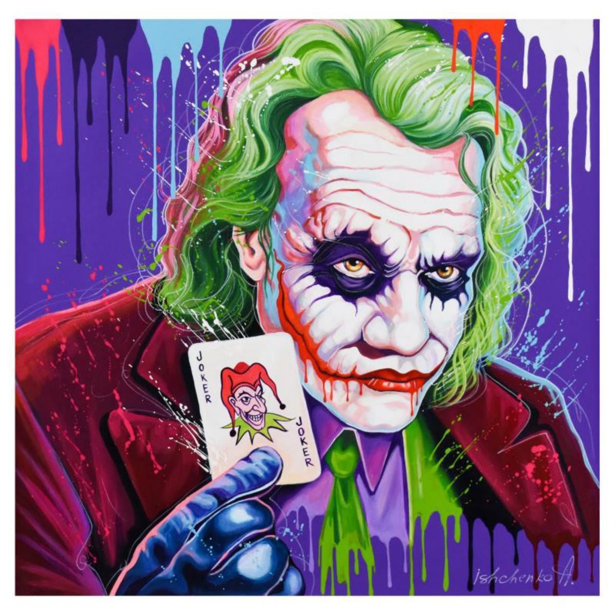 Alexander Ishchenko, "Joker" Original Acrylic Painting on Canvas, Hand ...