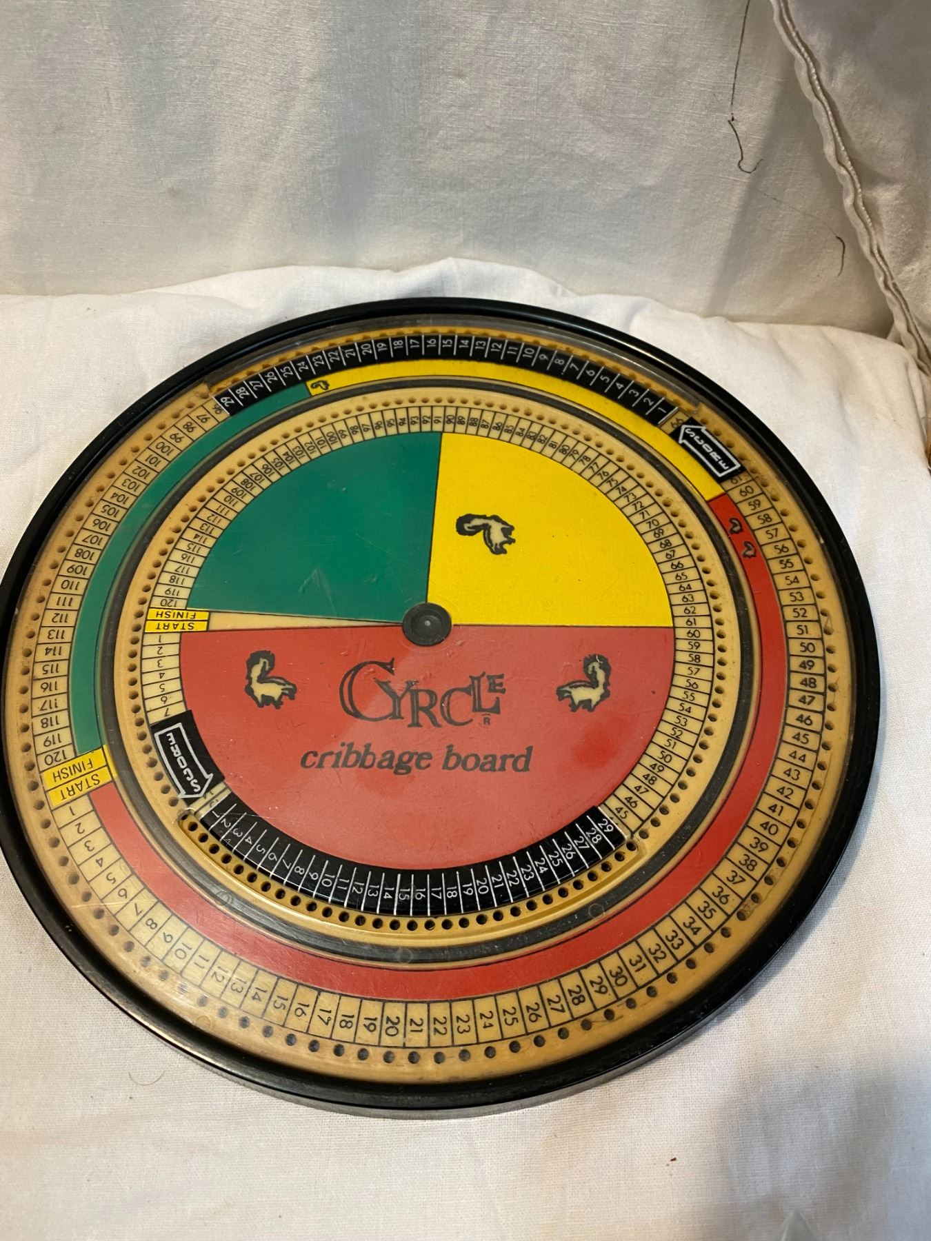 Circle cribbage board