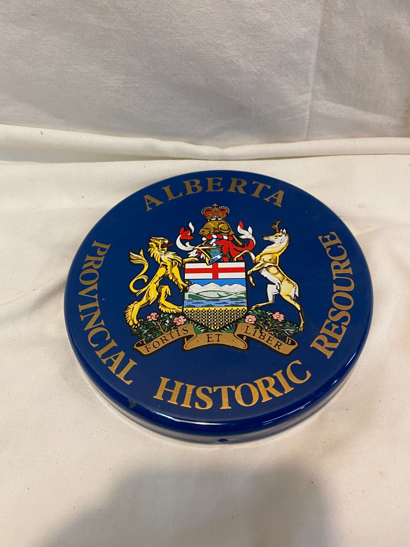 Alberta Provincial historic resource metal item