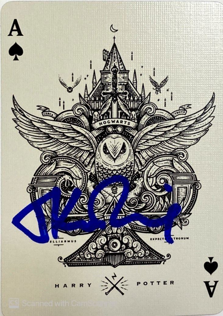 Autograph Signed Harry Potter Playing Card