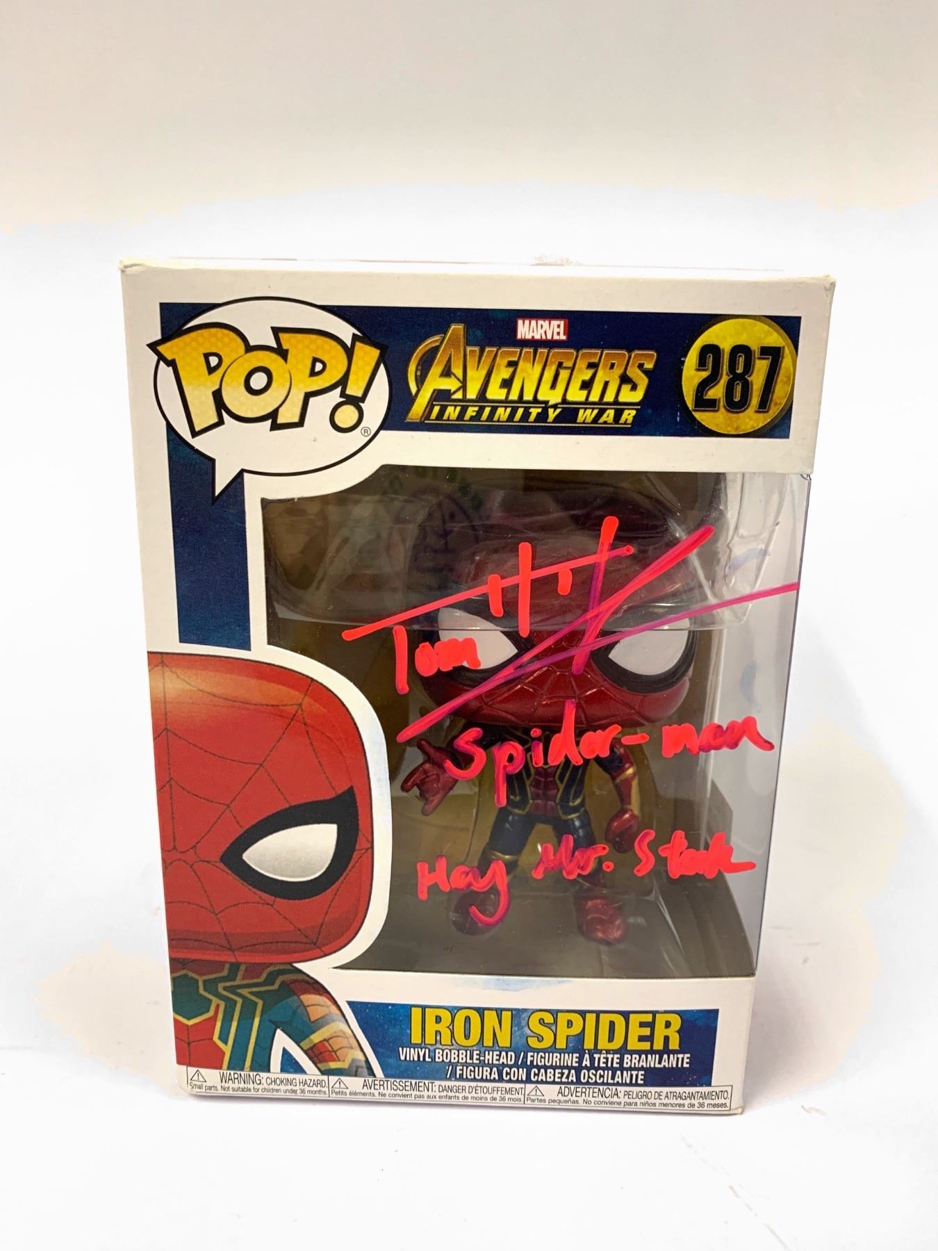 Autograph Signed Spiderman Funko Pop