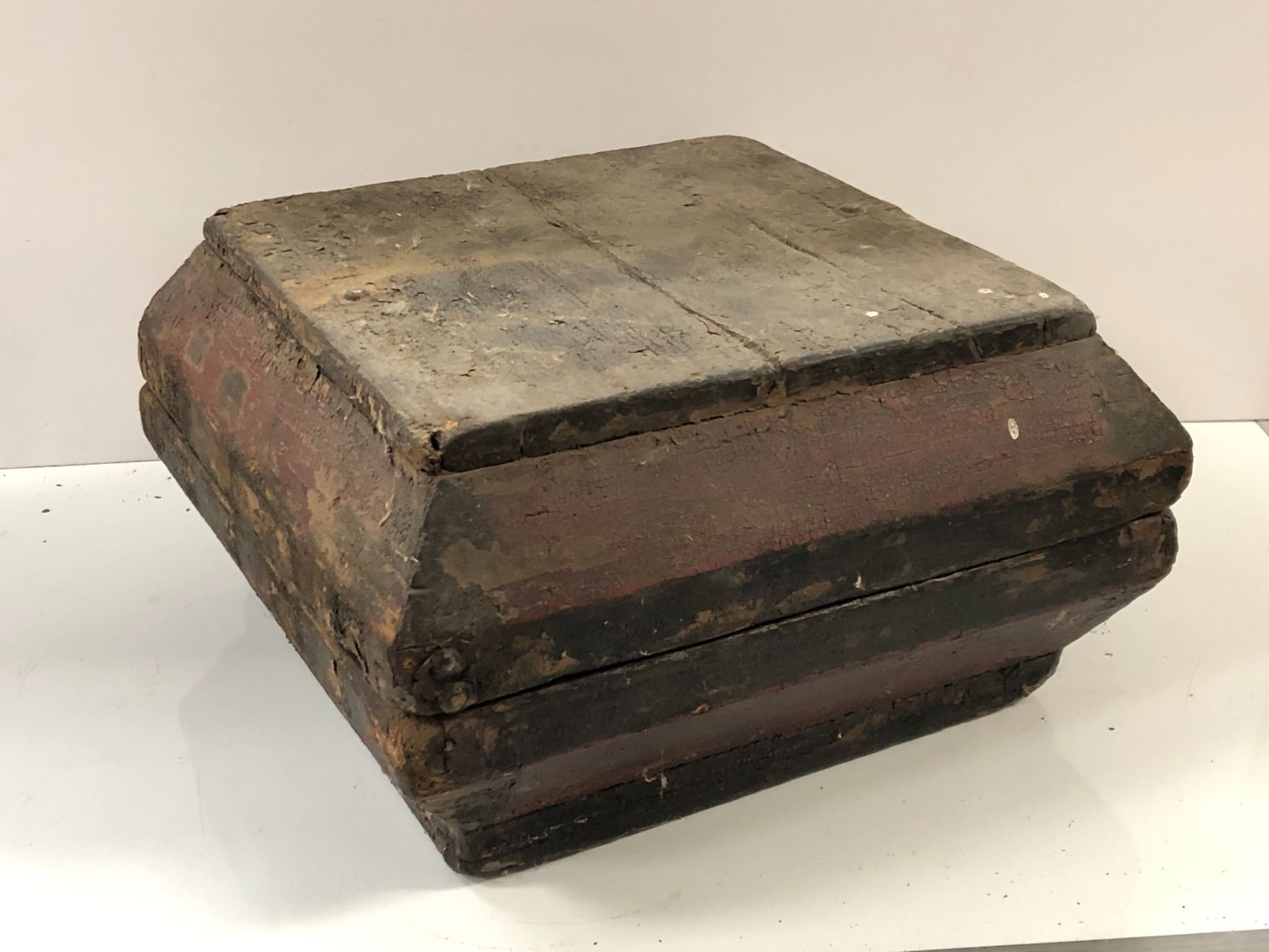 Late 1800s/early 1900s 2 pc. hand-crafted large wooden box