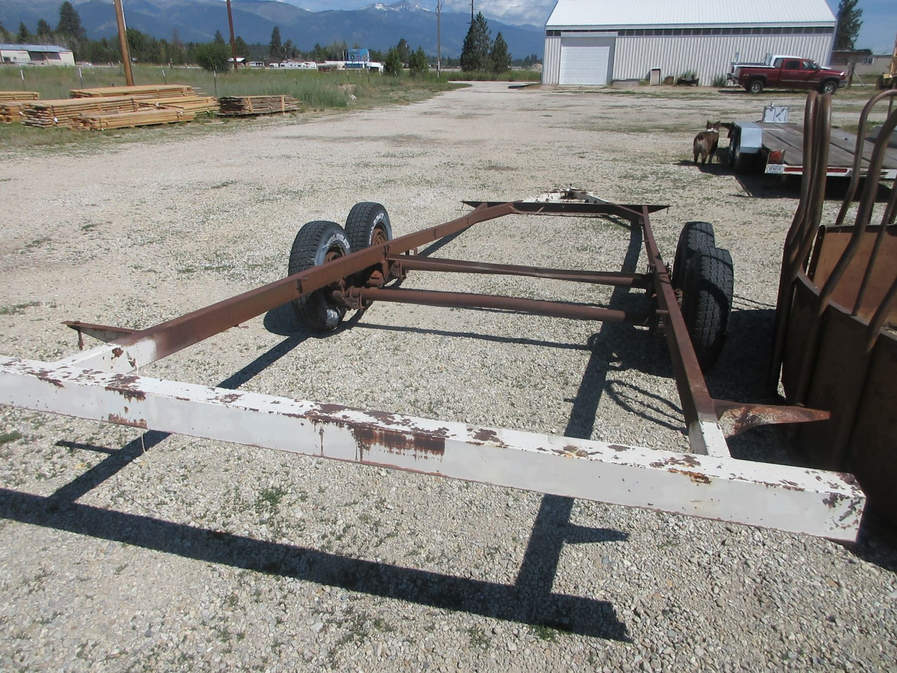 Tandem Axle Bumper Pull Flatbed Trailer- 20' X 6'- No Lights- No Deck ...