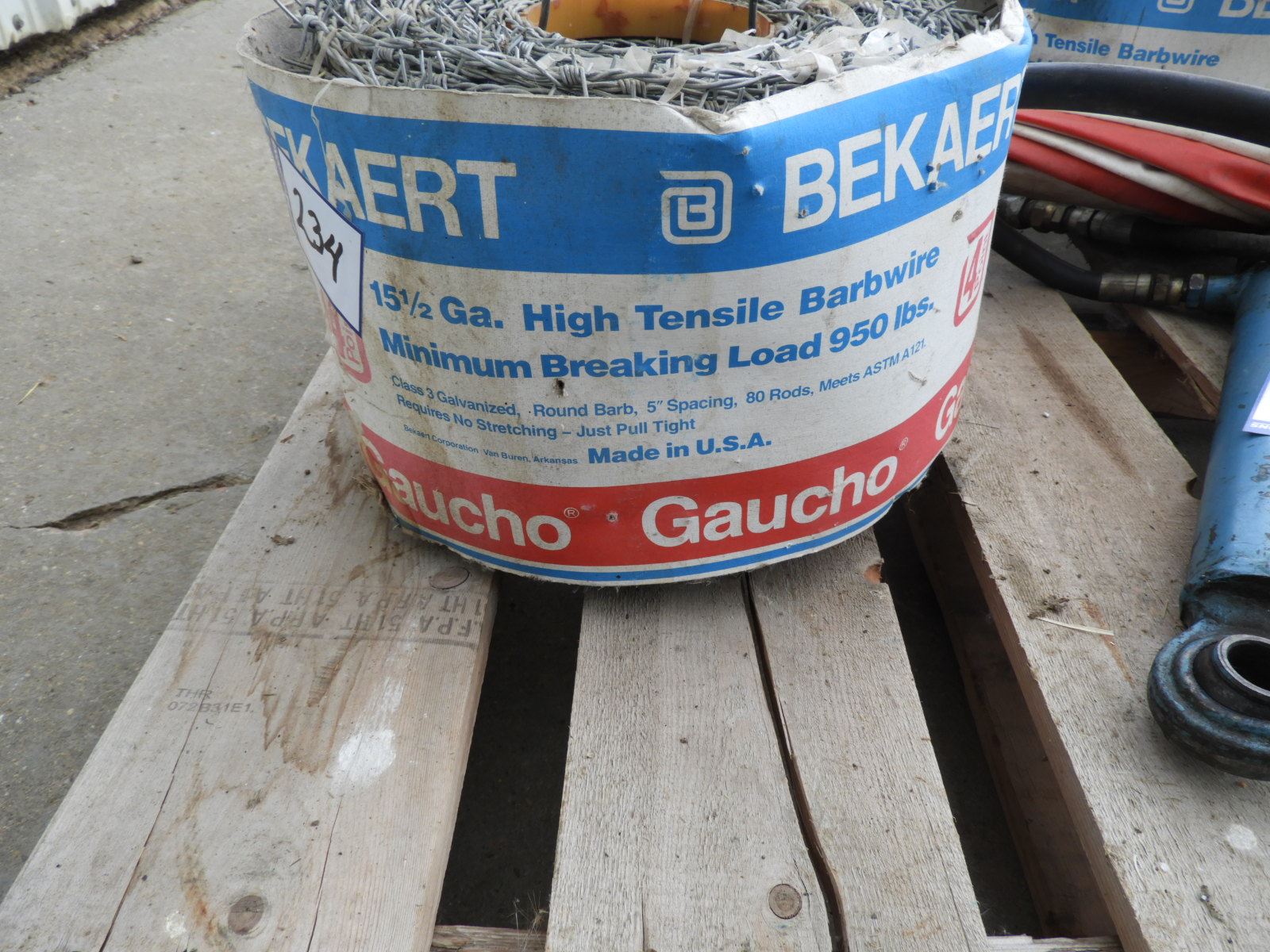 Bekaert 15 1/2 Ga high tensile barbed wire Gaucho 80 rod 44 lb roll, 3 ...