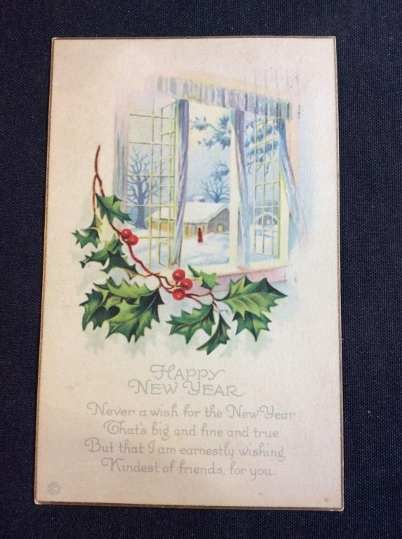 Happy new year postcards