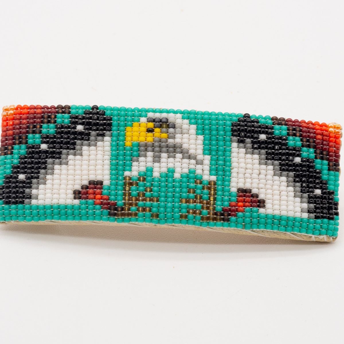 2 Kiowa Beaded Barrettes by Richard Aitson