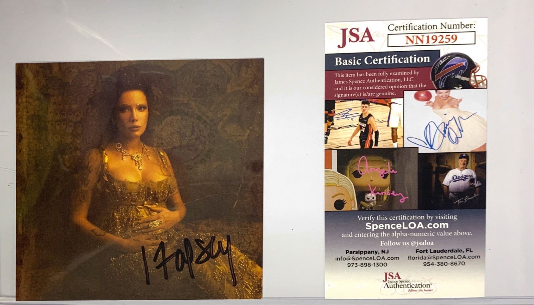 Autograph Halsey JSA Offical Cd Sleeve