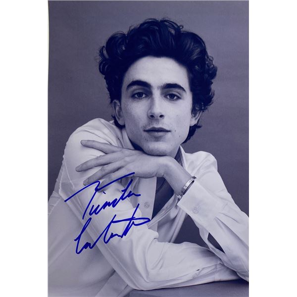 Autograph Signed Timothée Chalamet Photo