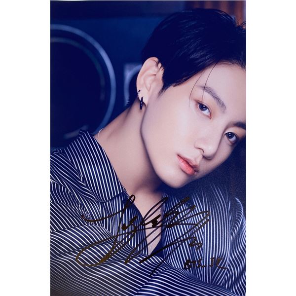 Autograph Signed Jeon Jung Kook Photo