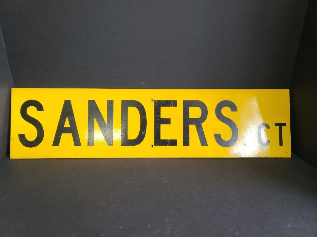 Vintage Sanders Ct. Street Sign