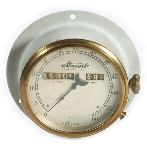 Antique Stewart Magnetic Type Automobile Speedometer 0-60 MPH with ...