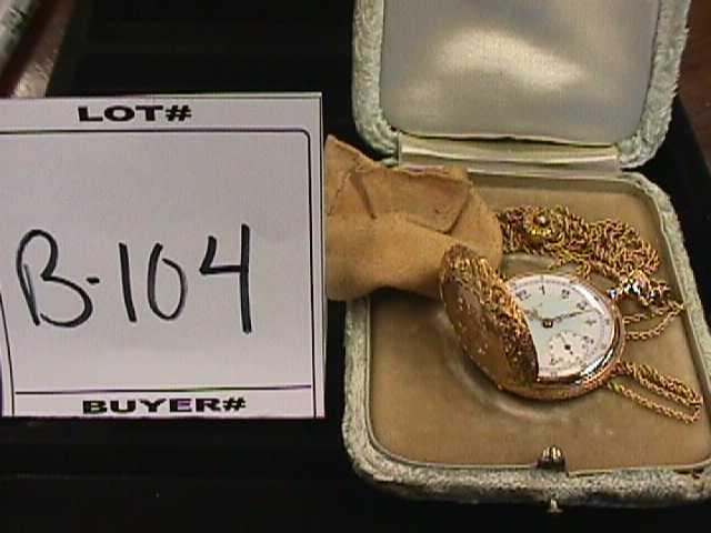 18k Elgin Gold Fancy Ladies Neck Watch