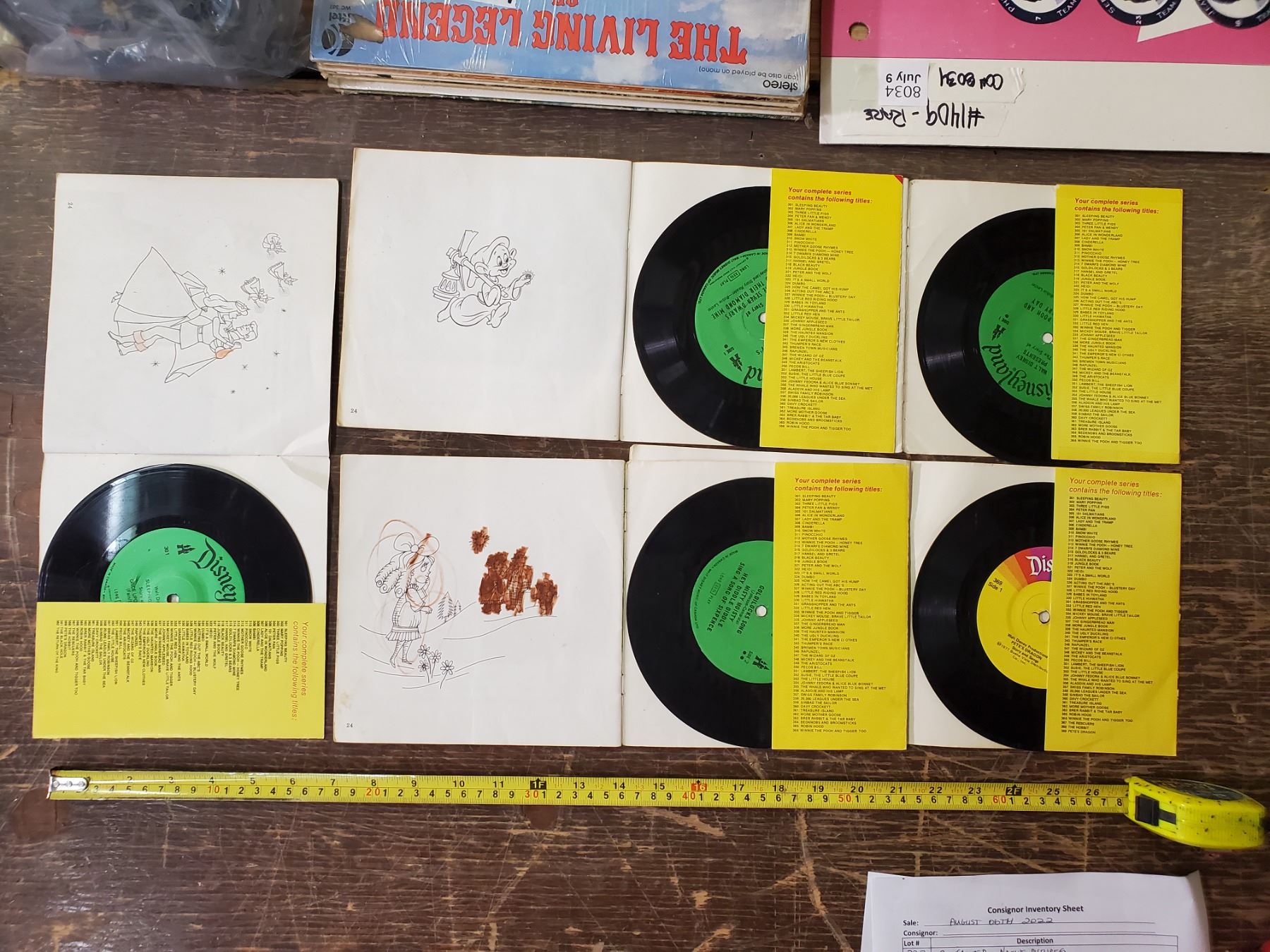 5 vintage Disney record story book sets - Schmalz Auctions