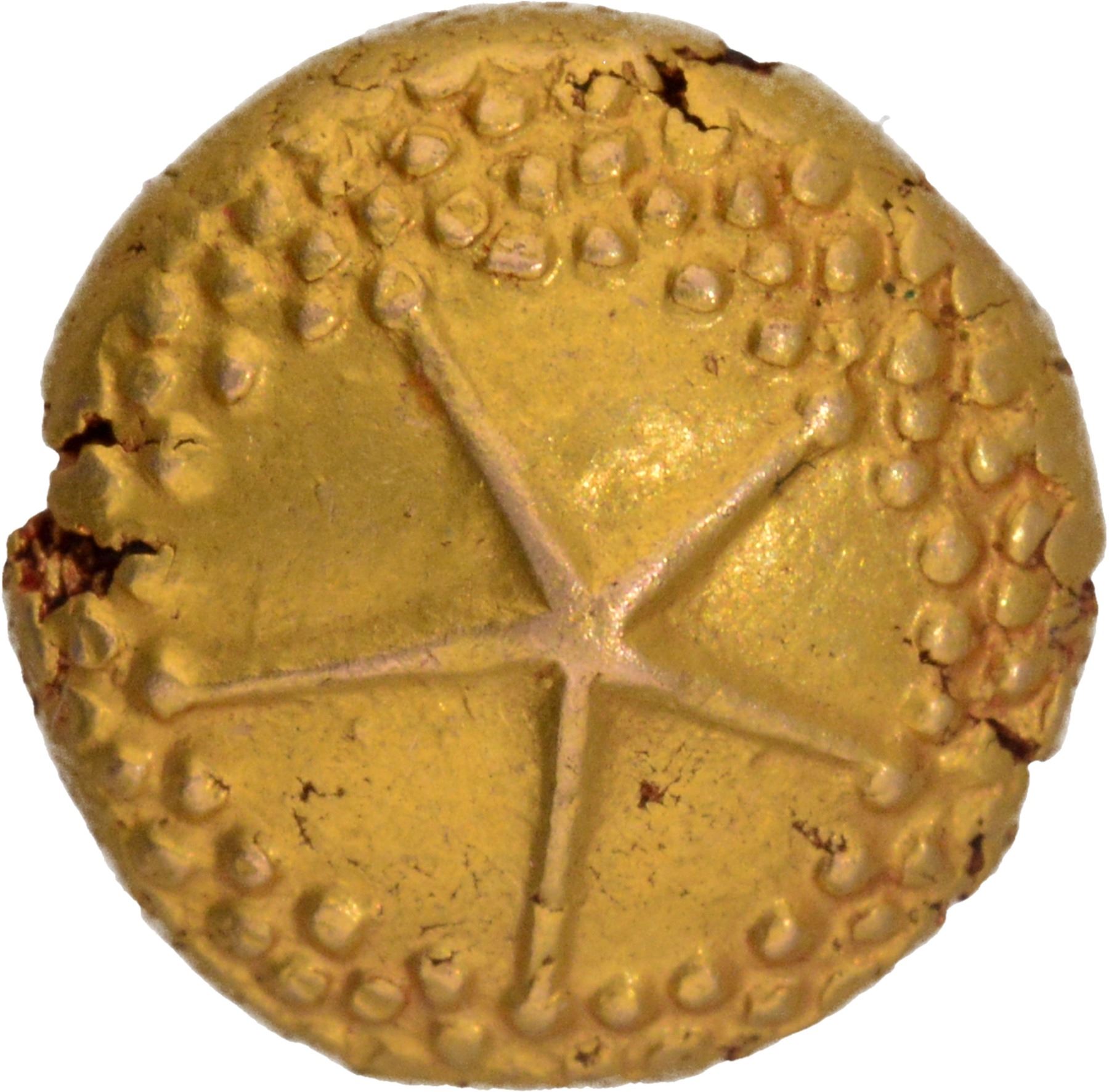 Diety Vishnu standing Gold Star Pagoda Coin of Madras Presidency.