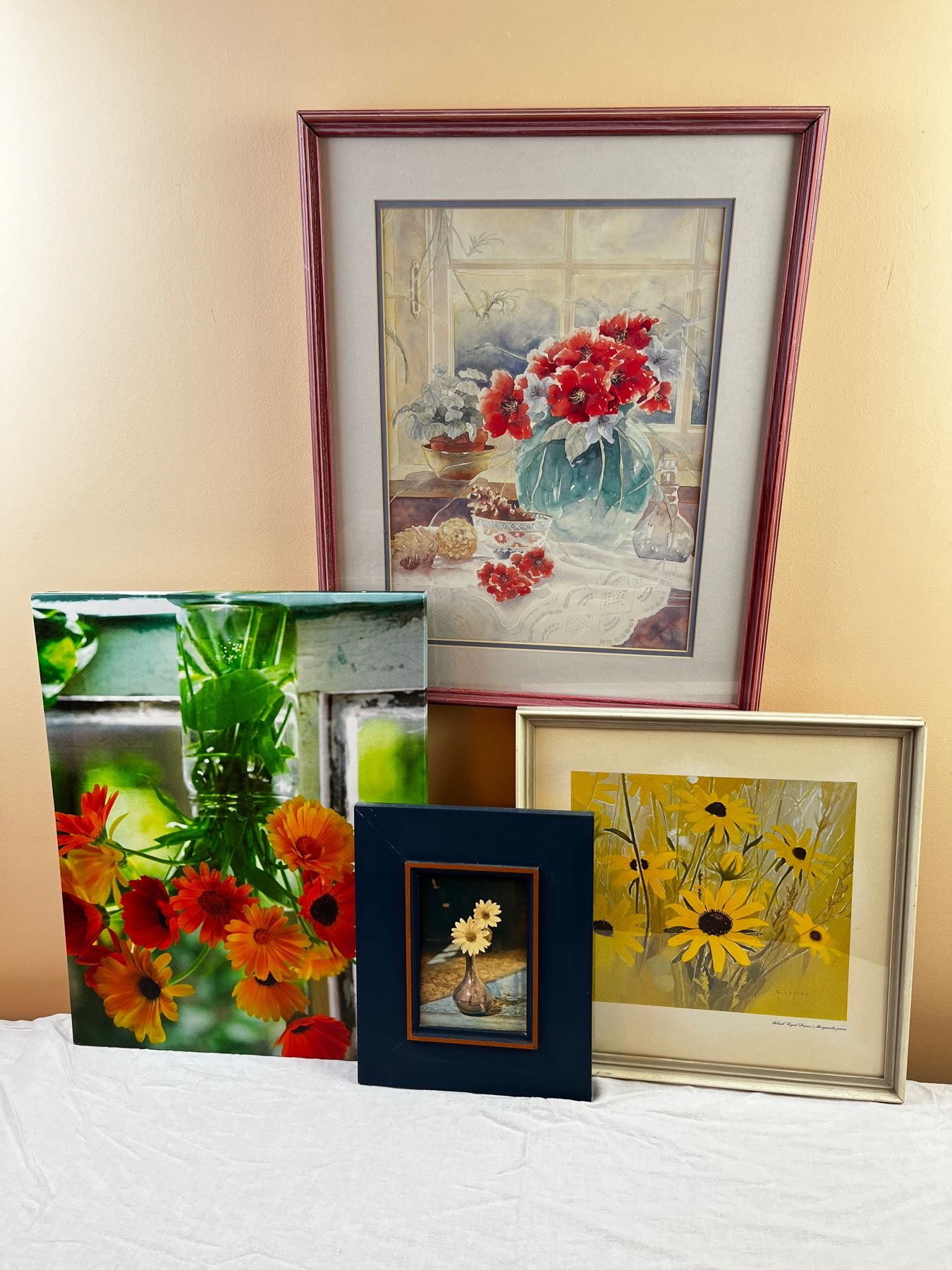 Set of 4 artworks including con boland photo