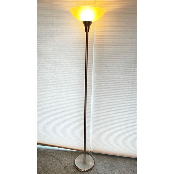 69" tall brushed nickel floor lamp.
