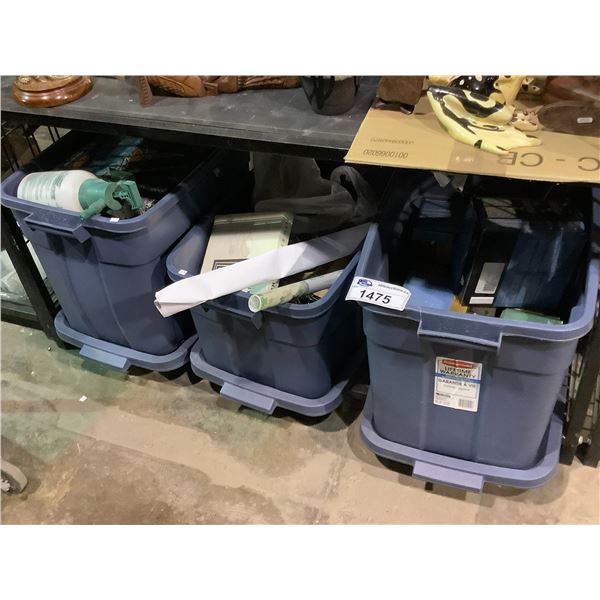 3 Bins Of Assorted Items Door Knobs Cassettes And More Able Auctions