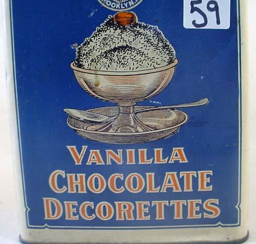 VINTAGE ROCKWOOD'S VANILLA CHOCOLATE DECORETTES AD