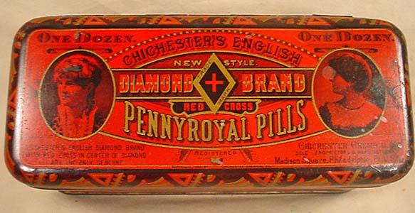 ANTIQUE CHICHESTER'S ENGLISH PENNYROYAL PILLS ADVE