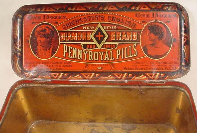 ANTIQUE CHICHESTER'S ENGLISH PENNYROYAL PILLS ADVE
