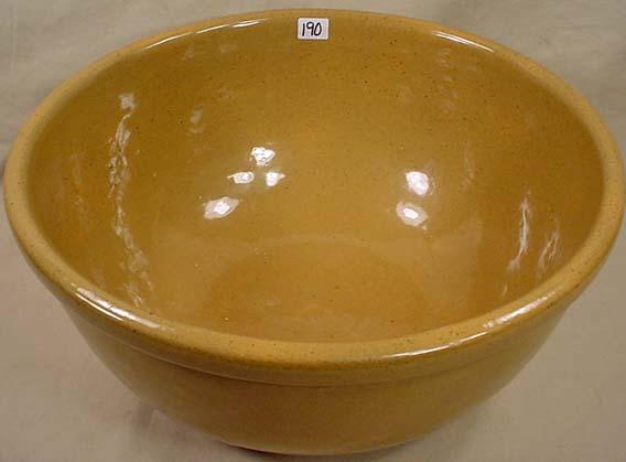 ANTIQUE LARGE YELLOW WARE BOWL - Approx. 14" Diam,