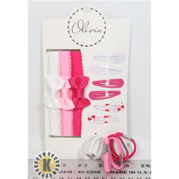 New 15 Pc Hair Accessories Pink