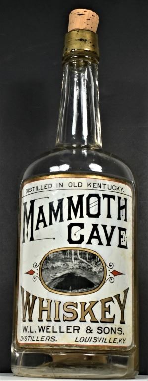 Rare Antique Label Under Glass Back Bar Bottle