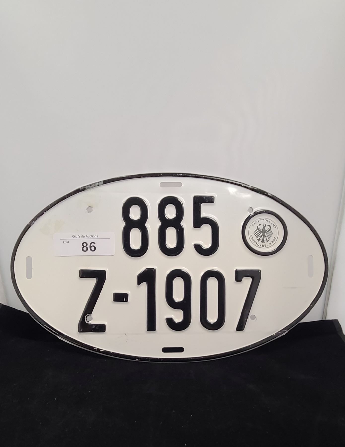 VINTAGE GERMAN EXPORT LICENSE PLATE