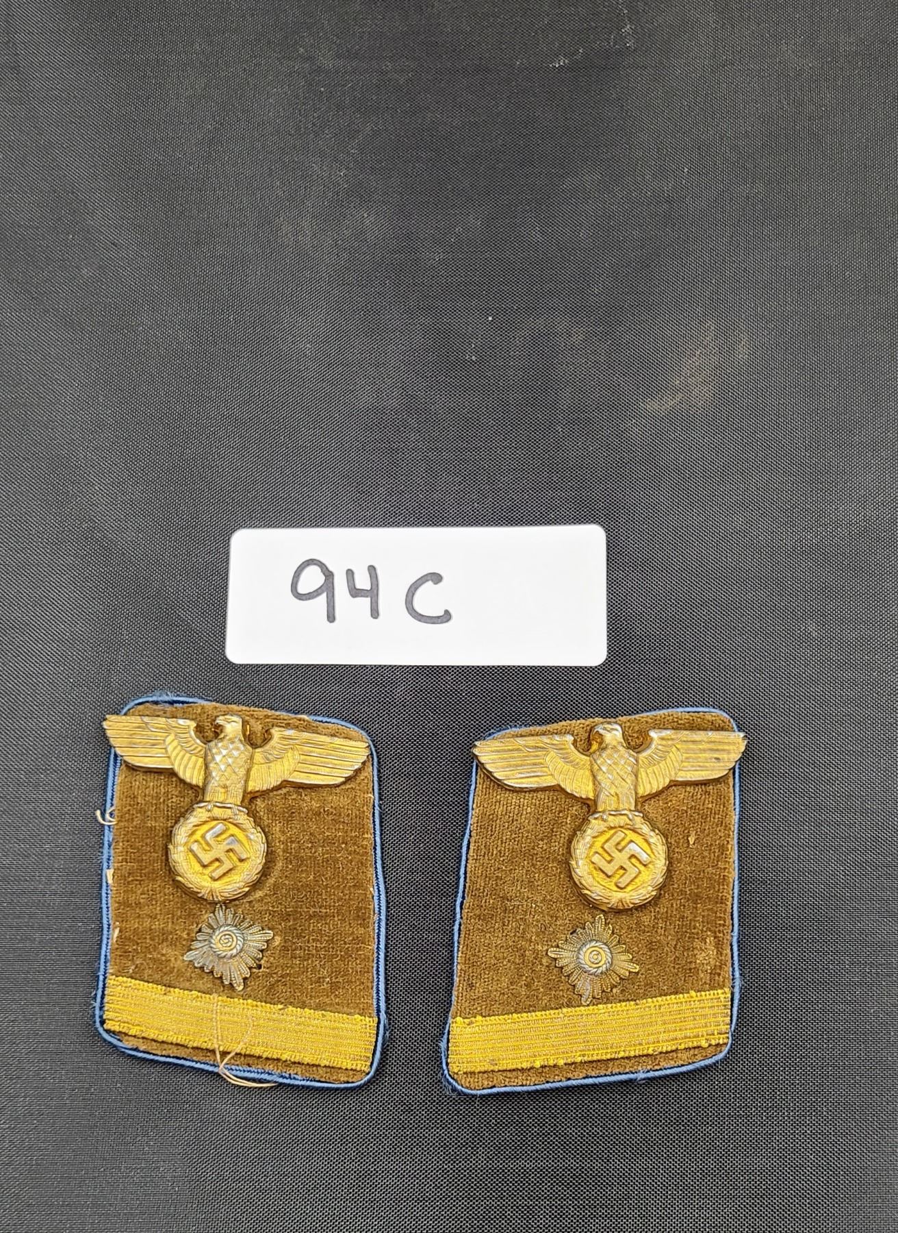 TWO WWII NAZI OFFICER SHOULDER BOARDS