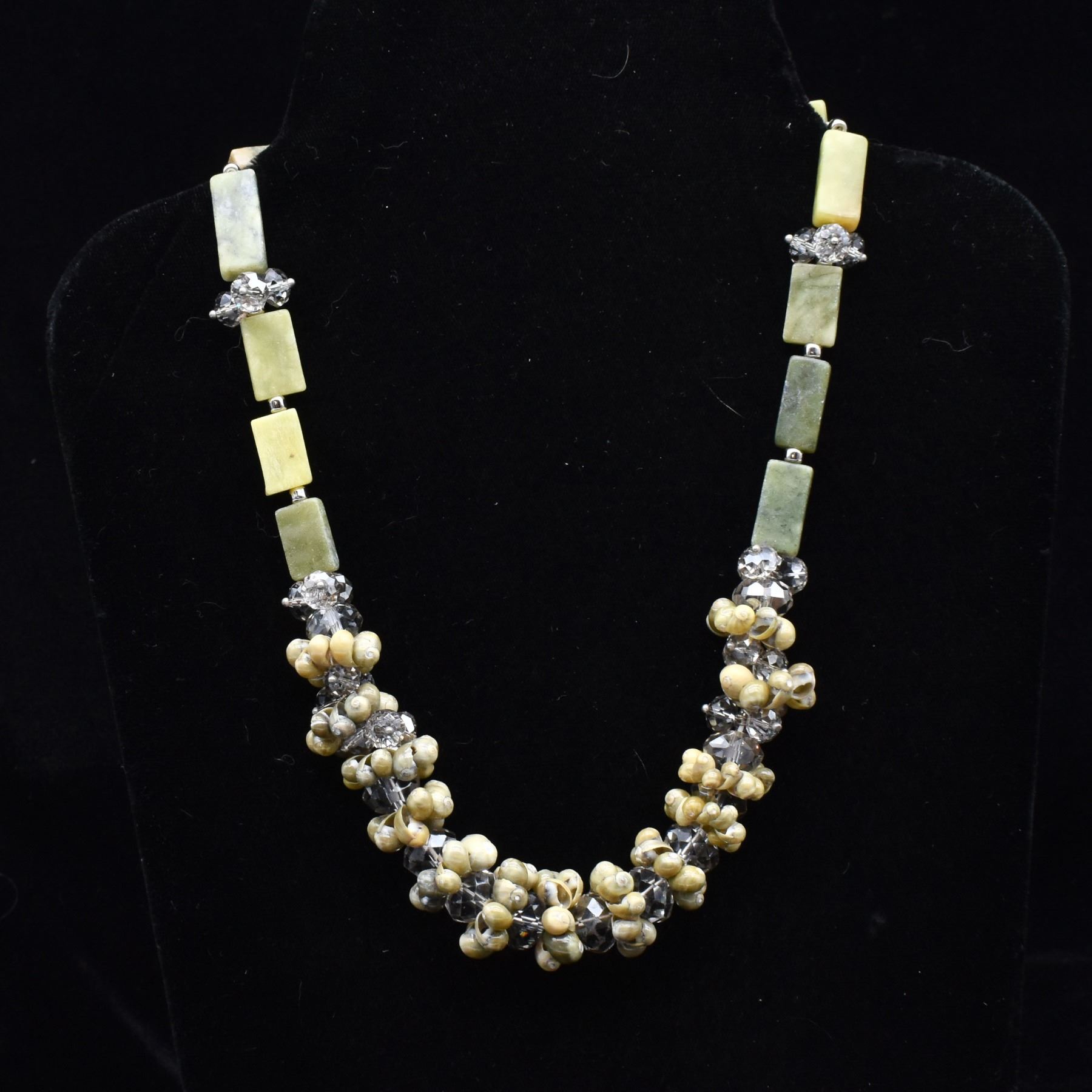 Jadeite and Faceted Bead Necklace, Kills Thunder