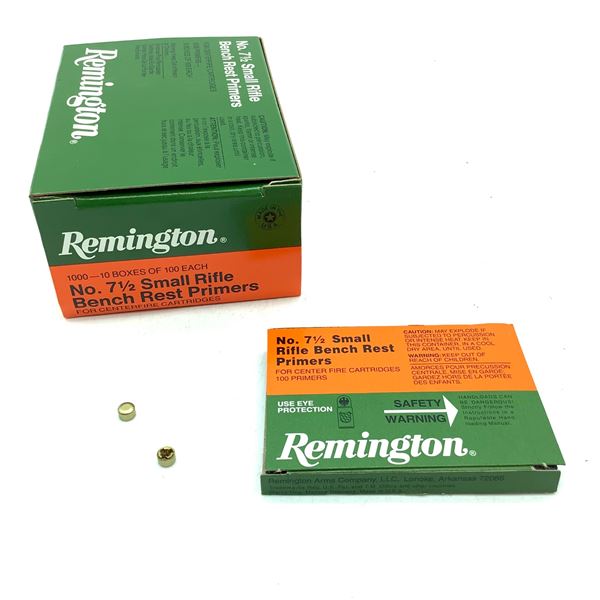 Remington No 7 1/2 Small Rifle Bench Rest Primers, 1000 Qty