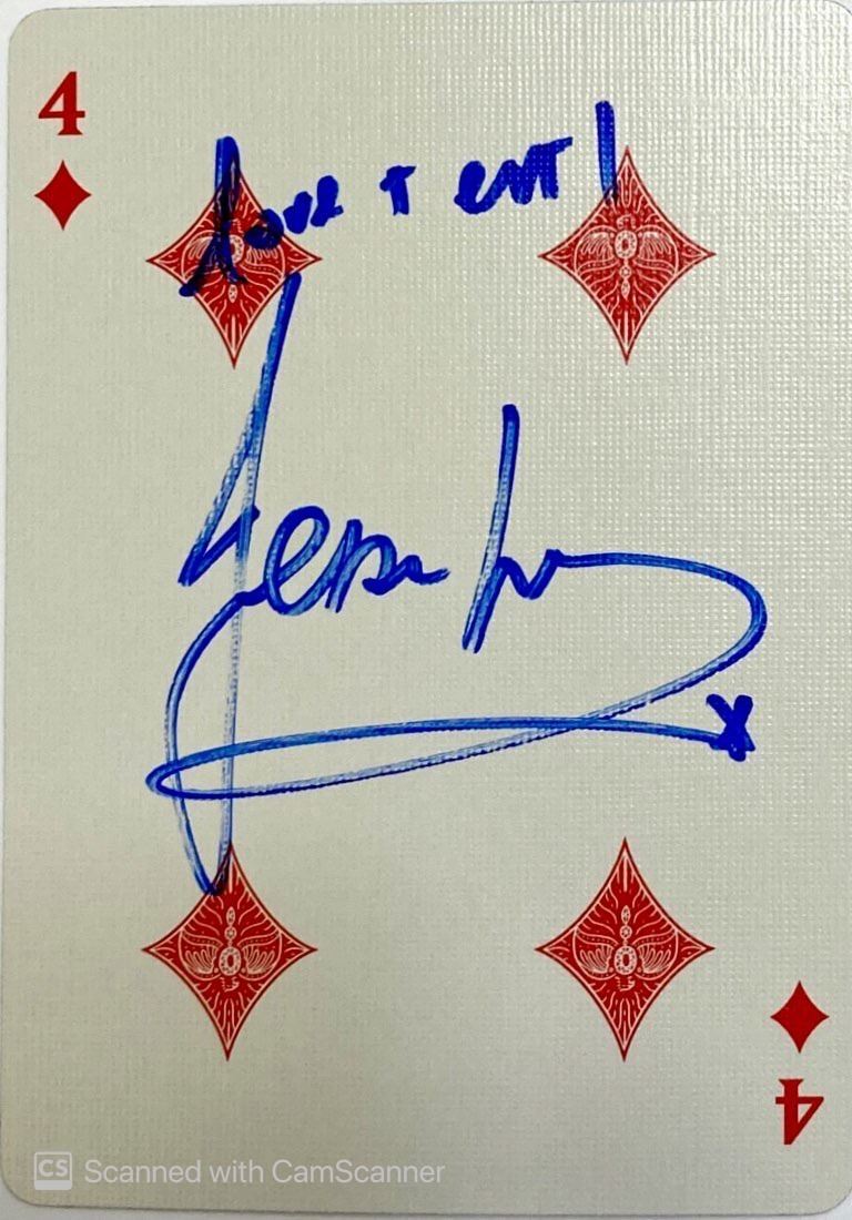 Autograph Signed Harry Potter Playing Card