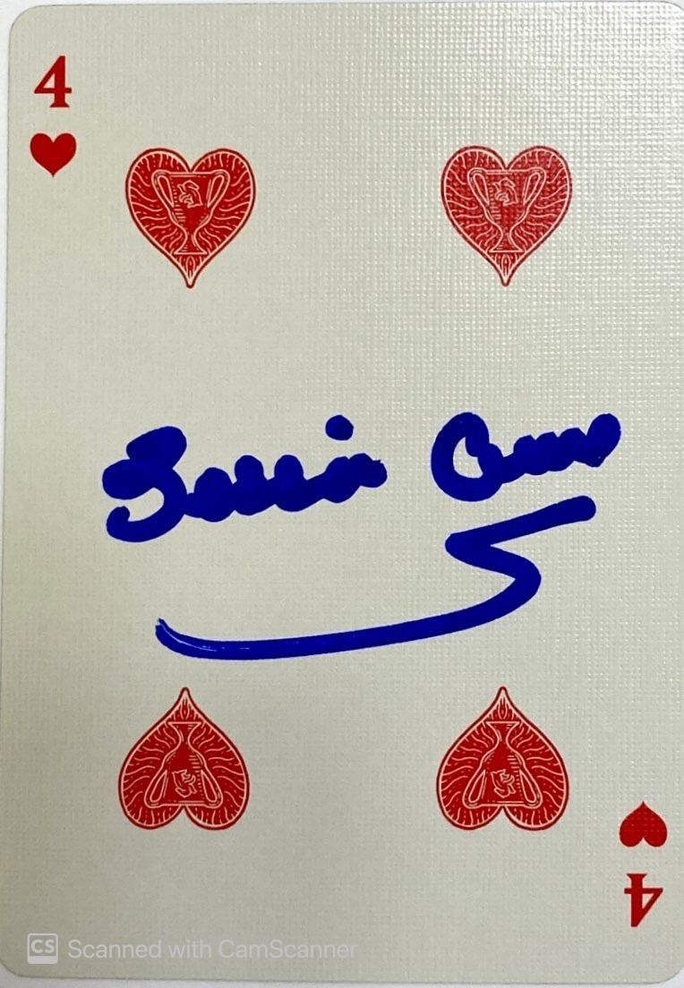 Autograph Signed Harry Potter Playing Card